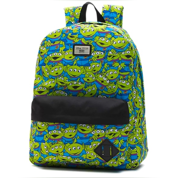Vans | Bags | Rare Vans Toy Story Backpack Green Aliens With Hidden ...